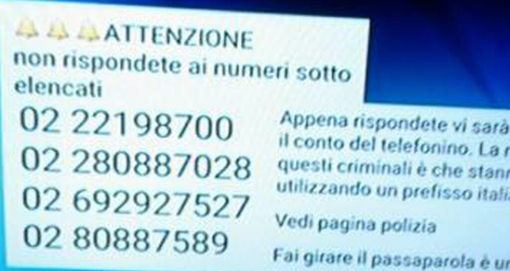 Ecco tutti i numeri telefonici ai quali non bisogna mai rispondere